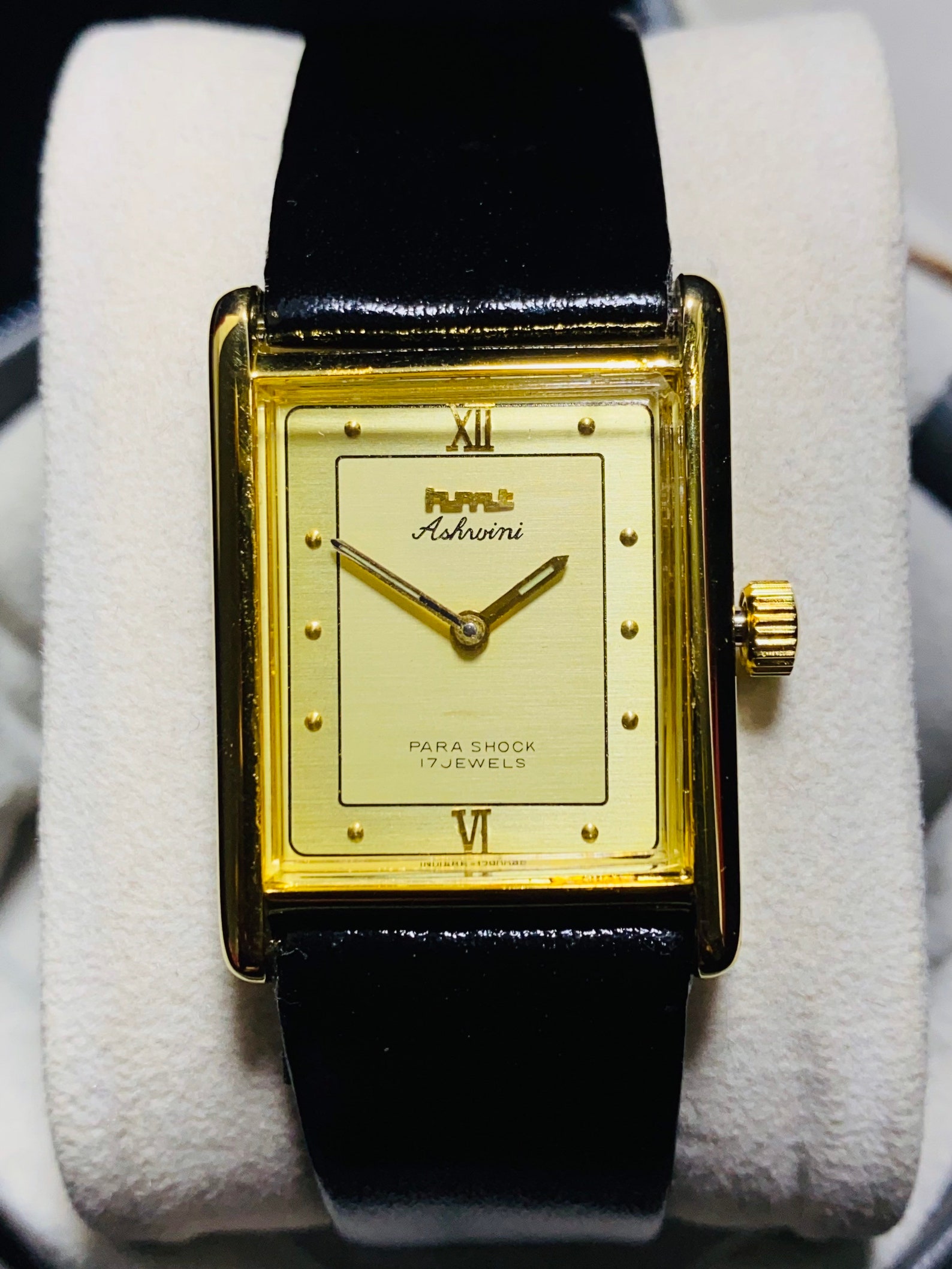 HMT Ashwini Tank Golden Dial Gold Plated Hand Winding 17 - Etsy