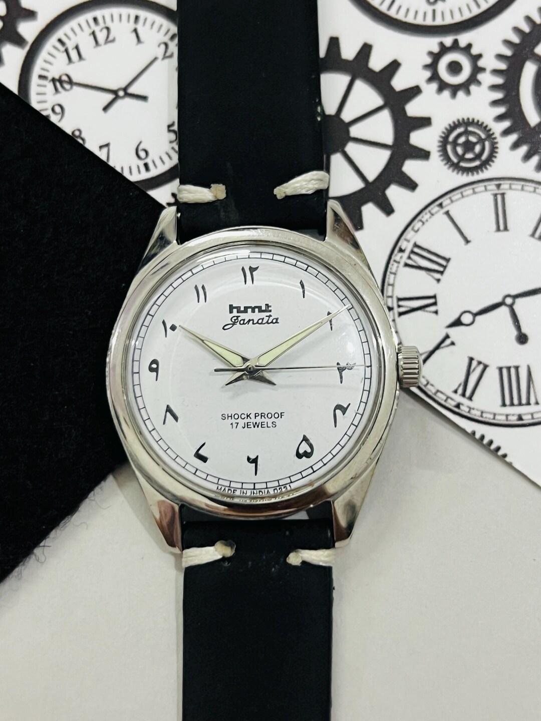 Vintage Hmt Janata Arabic Numerals White Dial Mechanical Hand Winding ...