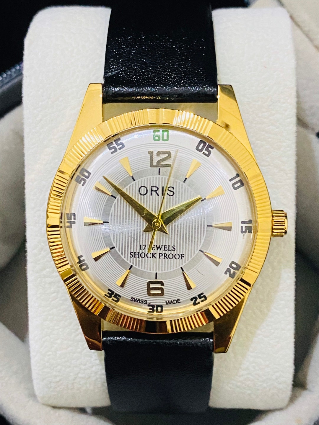 Vintage Oris White Dial Hand Winding Watch FHF Movement ST-96 - Etsy