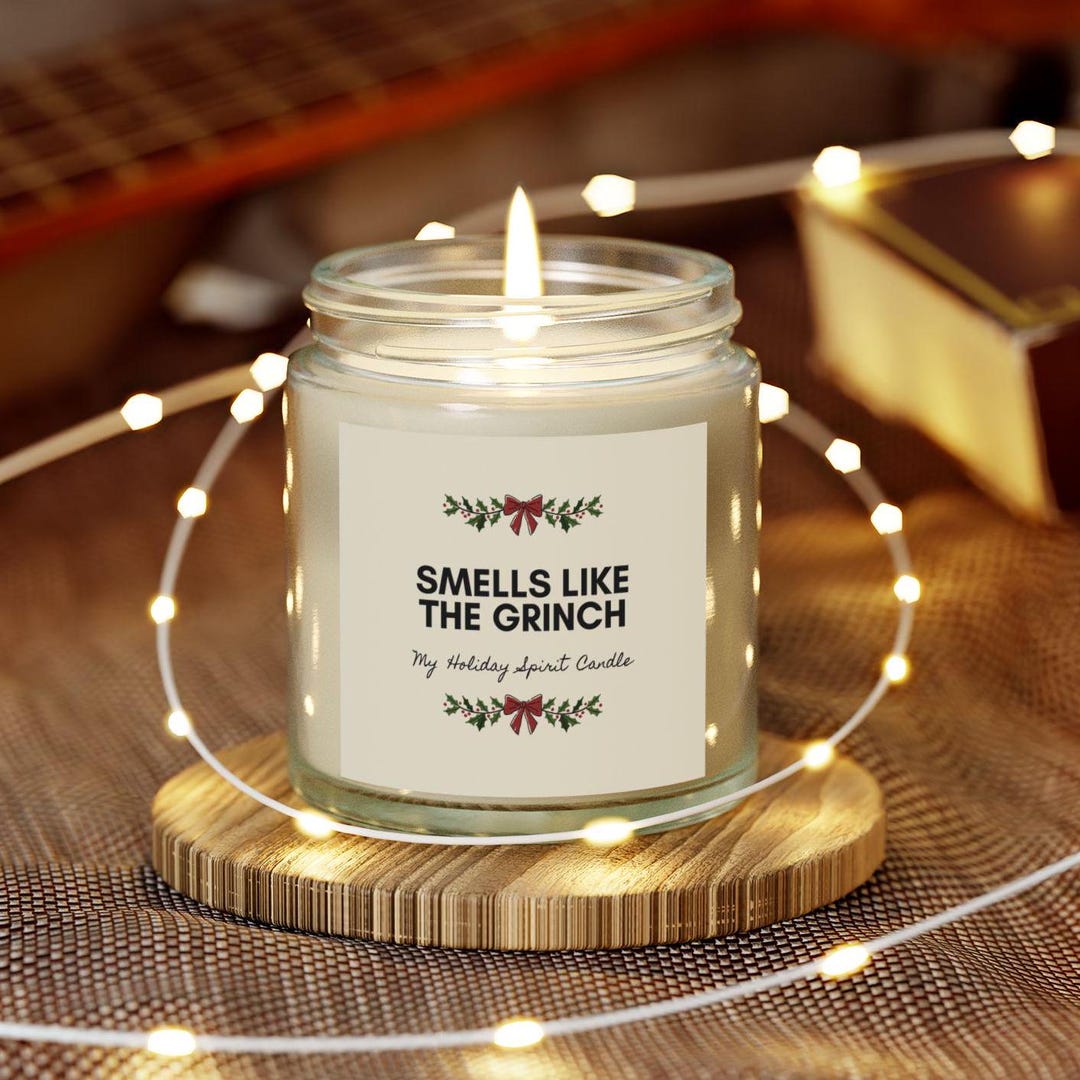 Smells Like the Grinch Coconut Apricot Wax Candle – Funny Christmas ...