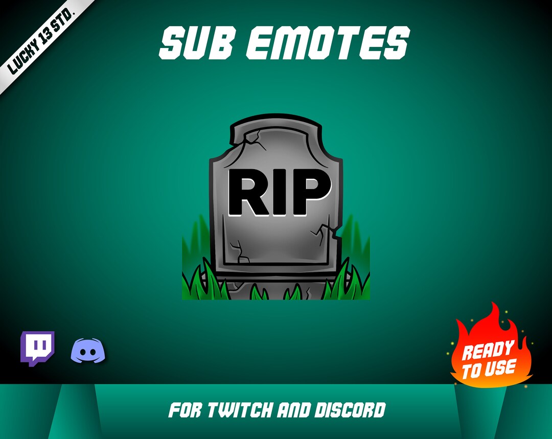 Rip Tombstone Emotes for Twitch and Discord Streamers for - Etsy Australia