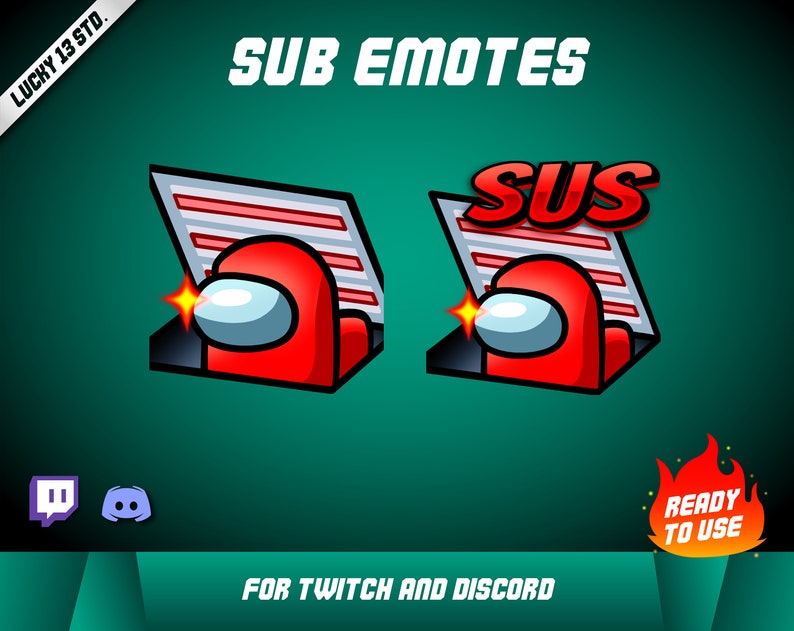 Sus Among Us Twitch and Discord Emotes for Streamers for - Etsy