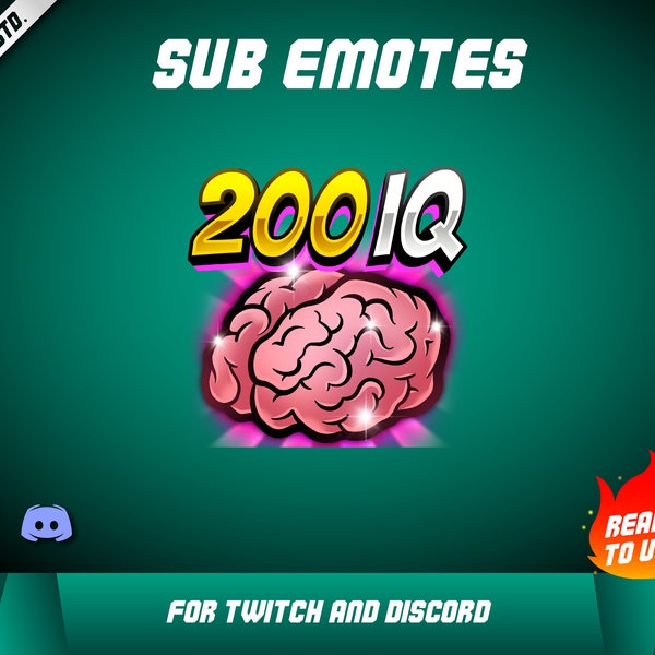 200 Iq Brain Emote - Etsy