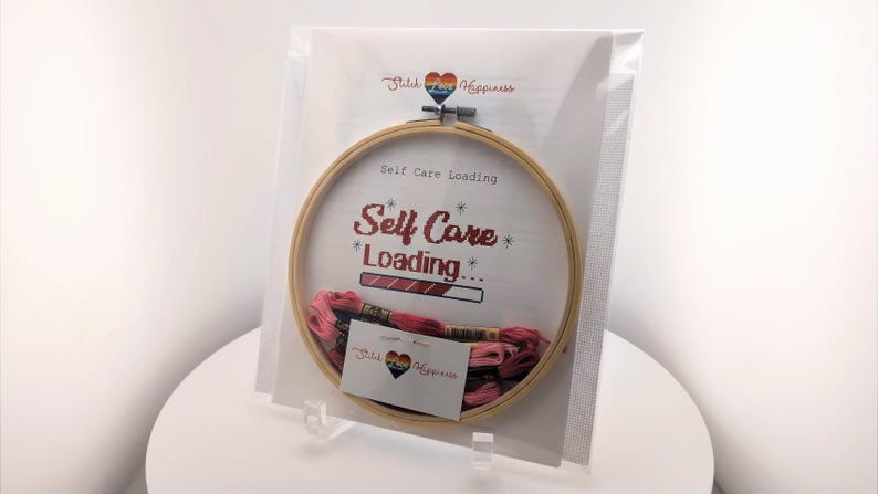 Self Care Loading Premium Cross Stitch Kit - EVERYTHING INCLUDED - 8 ...