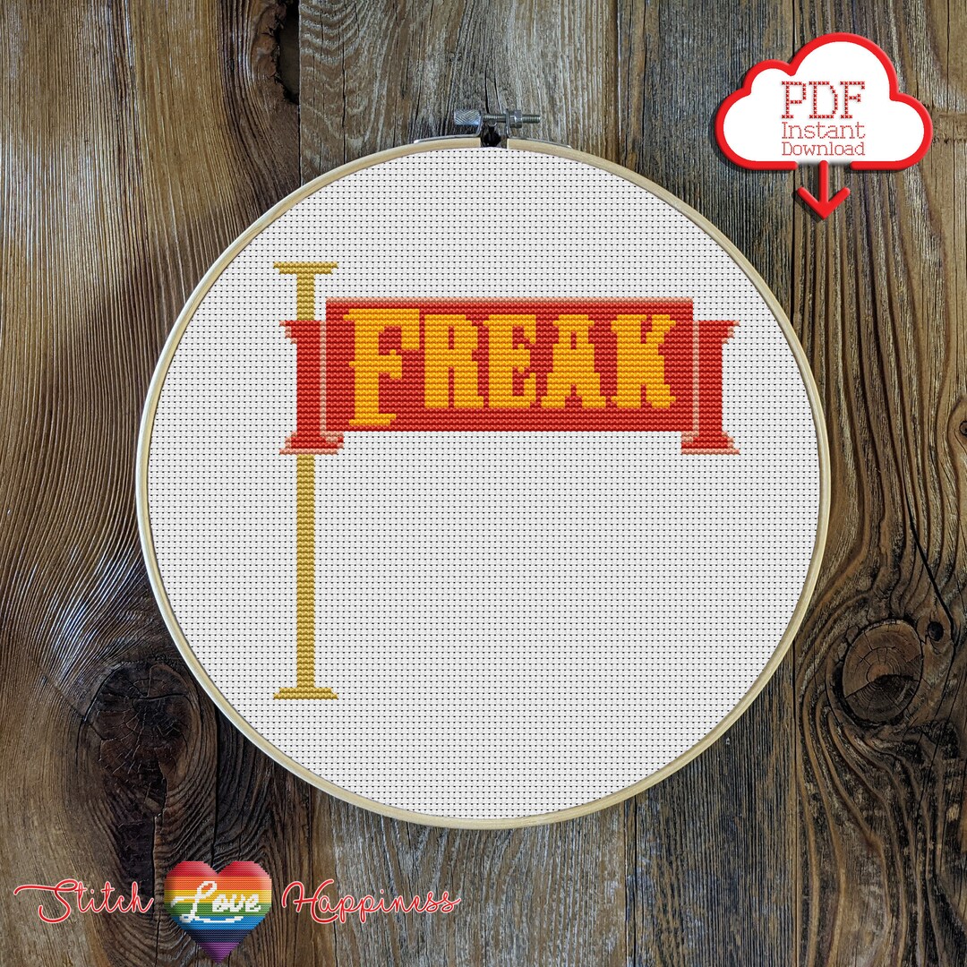 Freak Flag Cross Stitch Pattern Subversive Cross Stitch Beginner ...