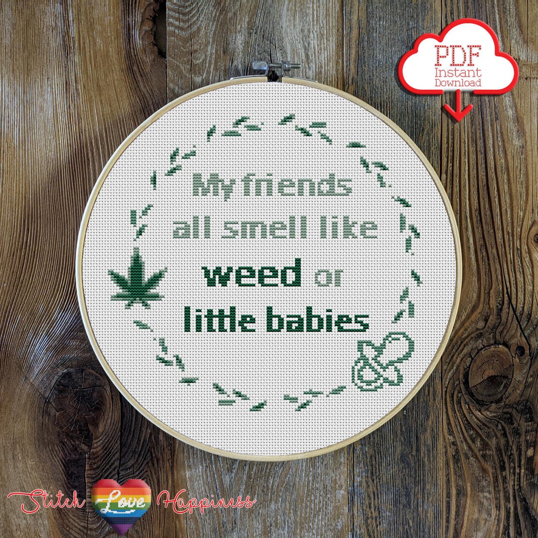 Weed or Little Babies Cross Stitch Pattern | Taylor Swift | TTPD | Florence & the Machine ...