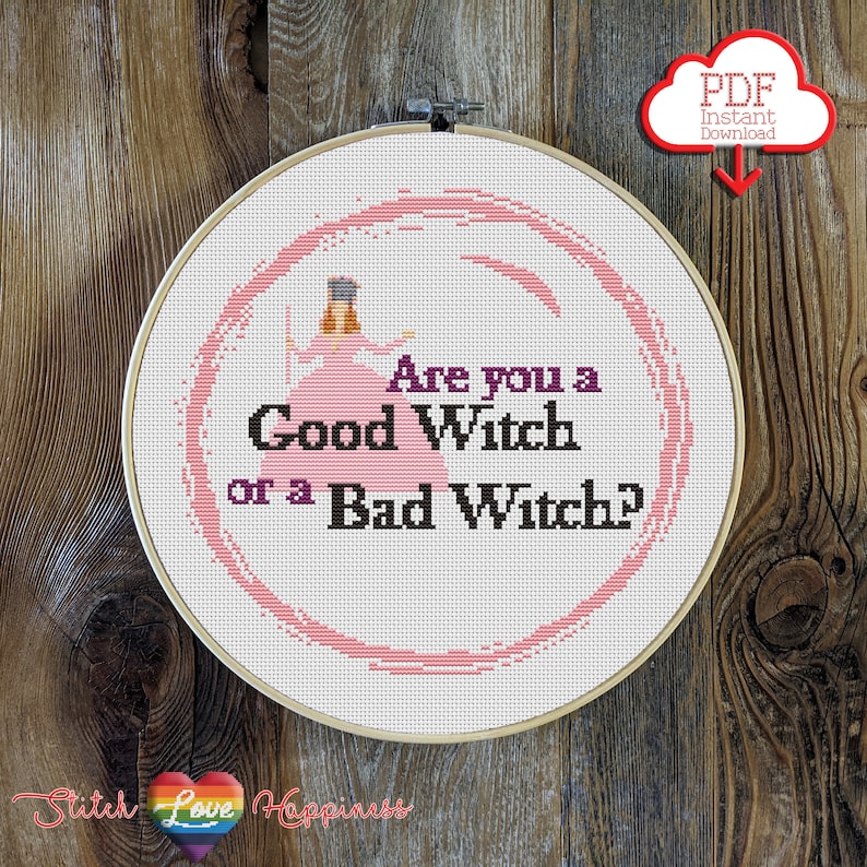 Glinda the Good Witch Cross Stitch Pattern Wizard of Oz Pattern Bad ...