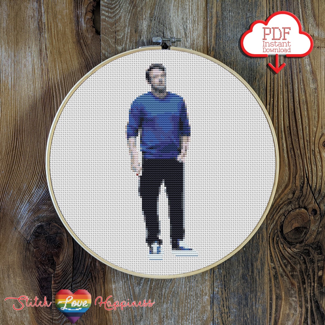 Ben Affleck Cross Stitch Pattern | Smoke Break | Subversive Cross Stitch | Pop Culture Patterns ...