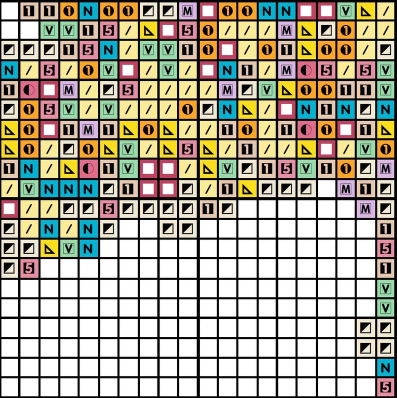 Rainbow Sprinkle Pi Cross Stitch Pattern | Math Teacher Gifts ...