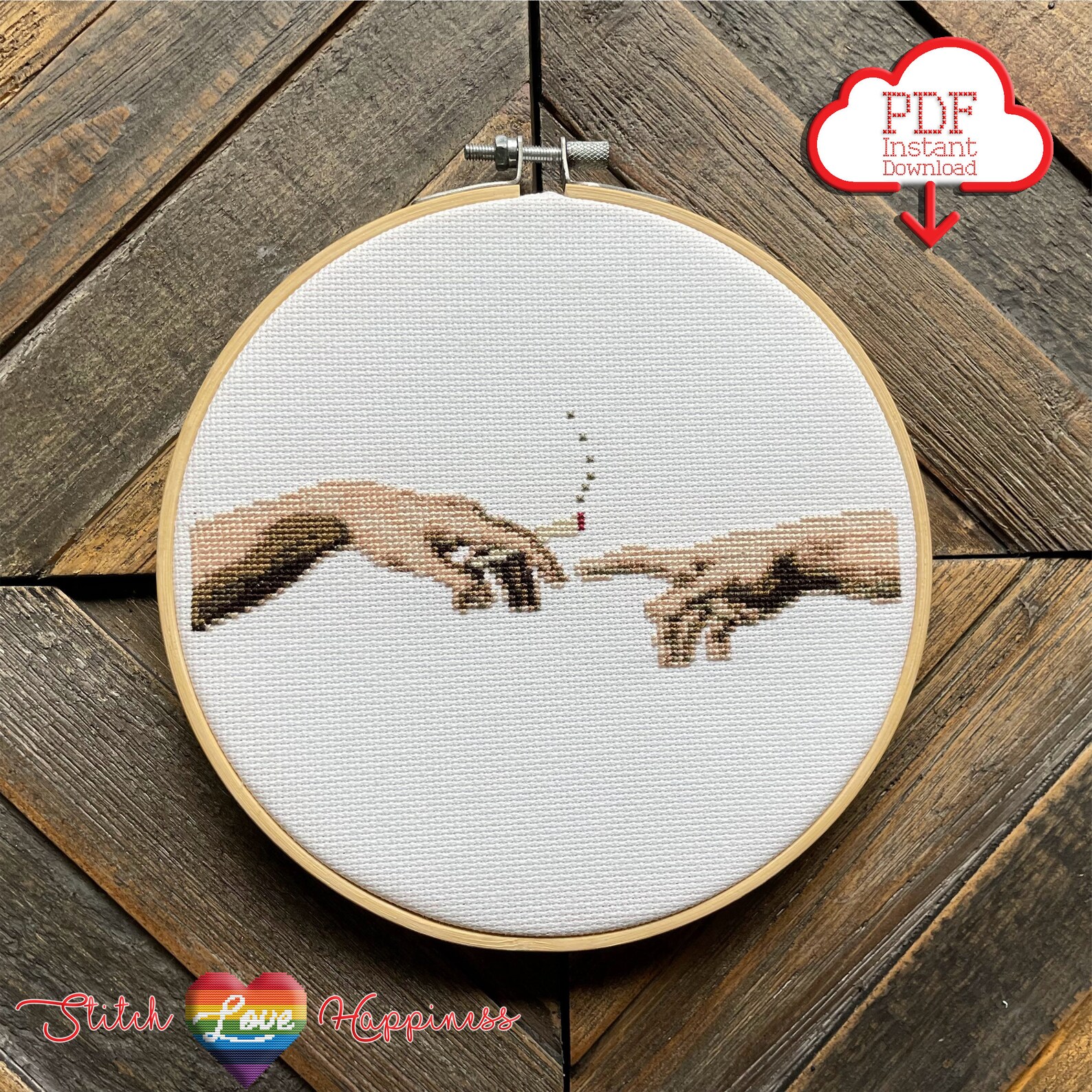 The Creation of Mary Jane Cross Stitch Pattern | Sistine Chapel ...