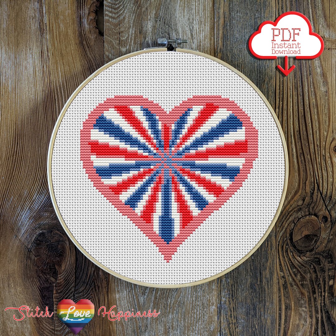 Red, White, and Blue Cross Stitch Pattern | Patriotic Stitch | America ...