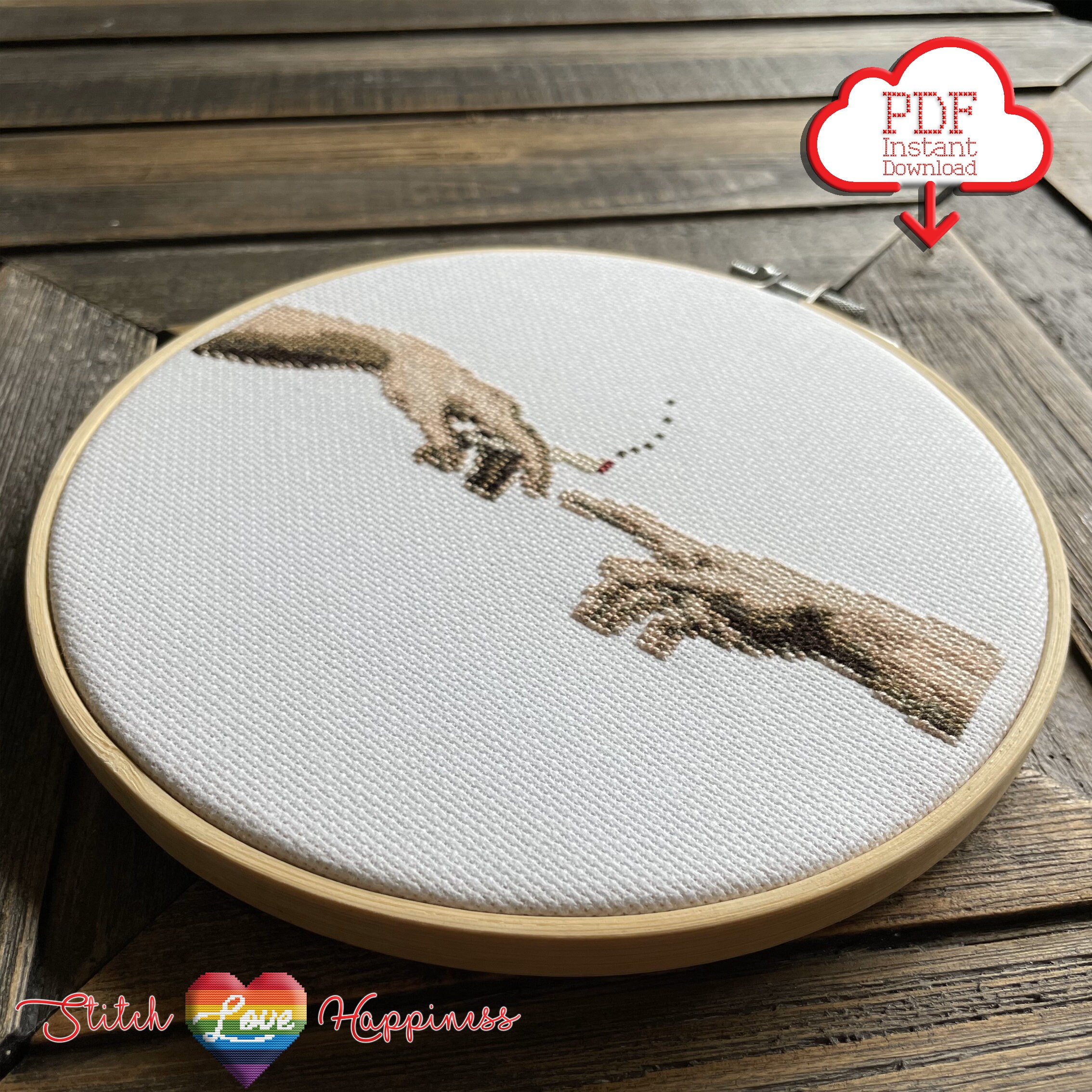 The Creation of Mary Jane Cross Stitch Pattern | Sistine Chapel ...