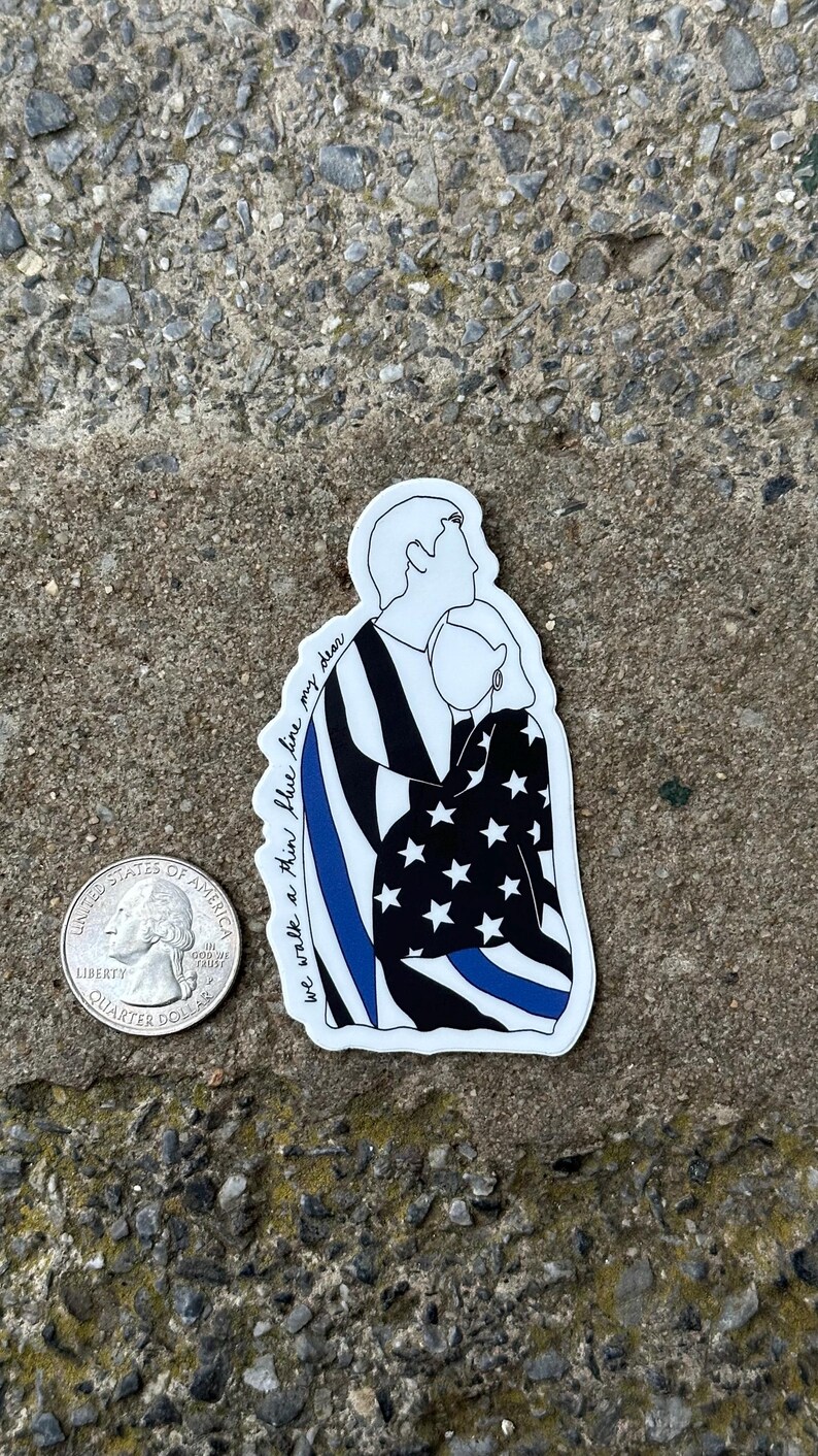 Thin Blue Line Sticker, Decals - Etsy