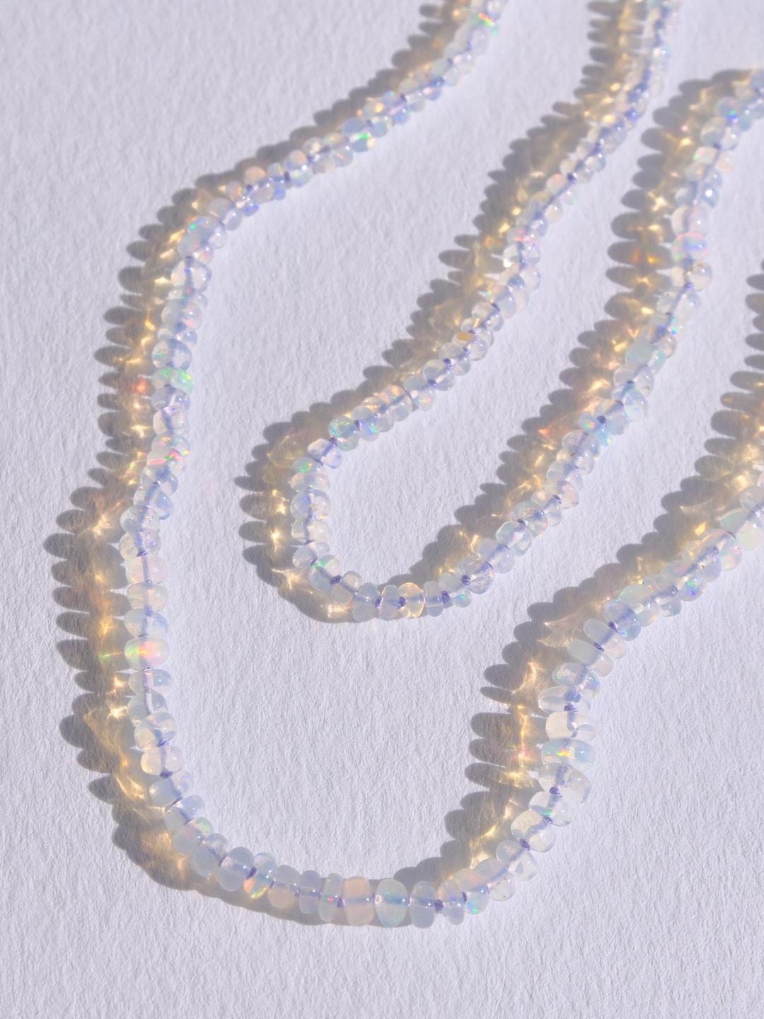 Ethiopian Opal Silk-knotted Candy Necklace - Etsy