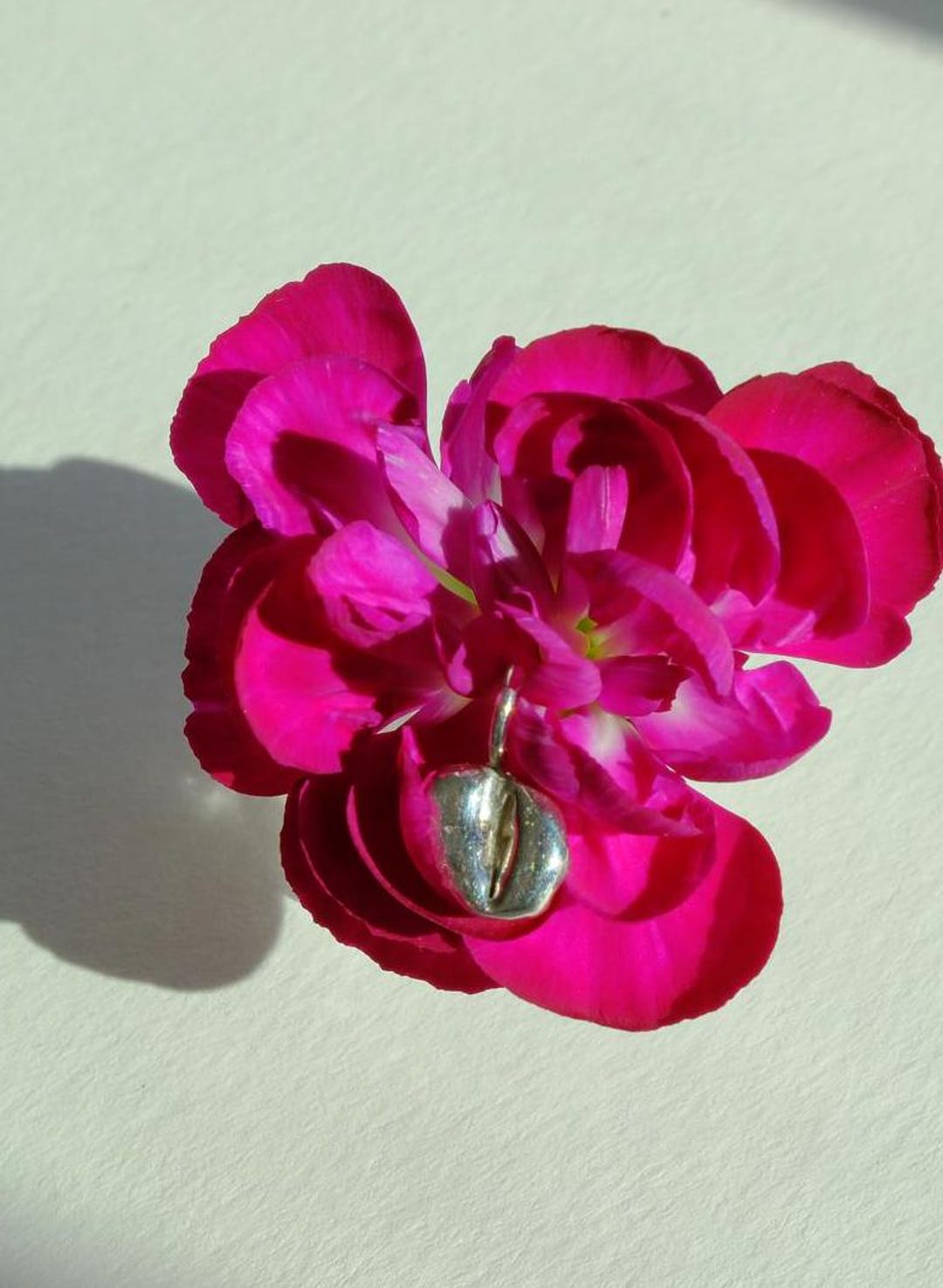 Tiny Lightning Nugget Pendant Charm in Recycled Solid Silver - Etsy