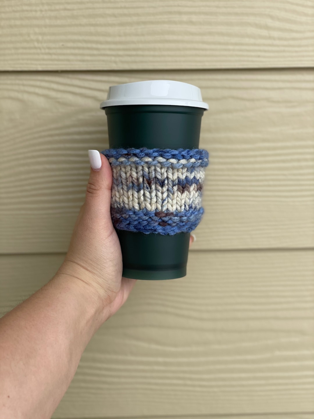 Java Coffee Sleeve // Hand Knit Coffee Cozy // Eco Friendly Coffee ...