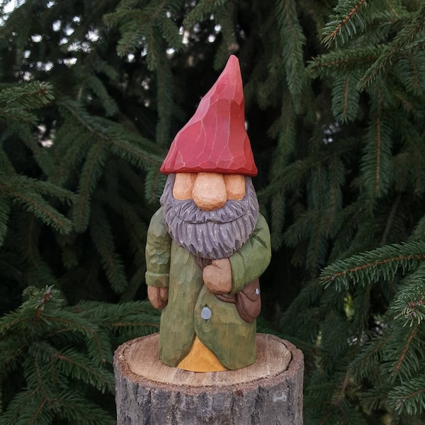 Hand Carved Gnomes - Etsy