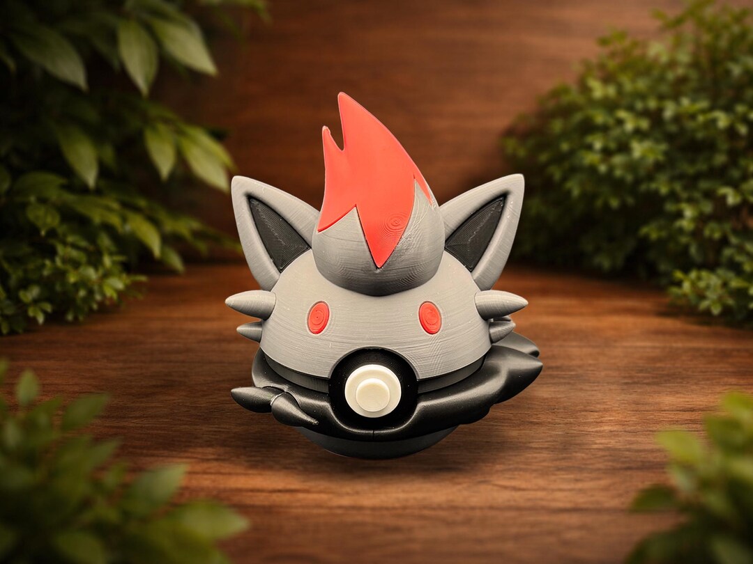 Zorua Shadow Fox Display Sphere – 3D Printed Anime-inspired Desk ...