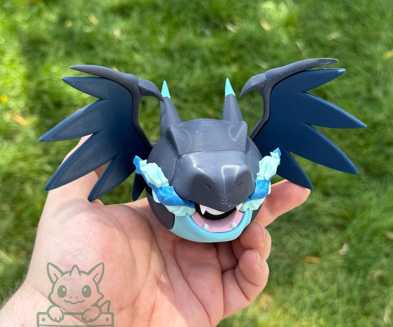 Mega Charizard Pocket Sphere Collectible – 3D Printed Anime Figure - Etsy