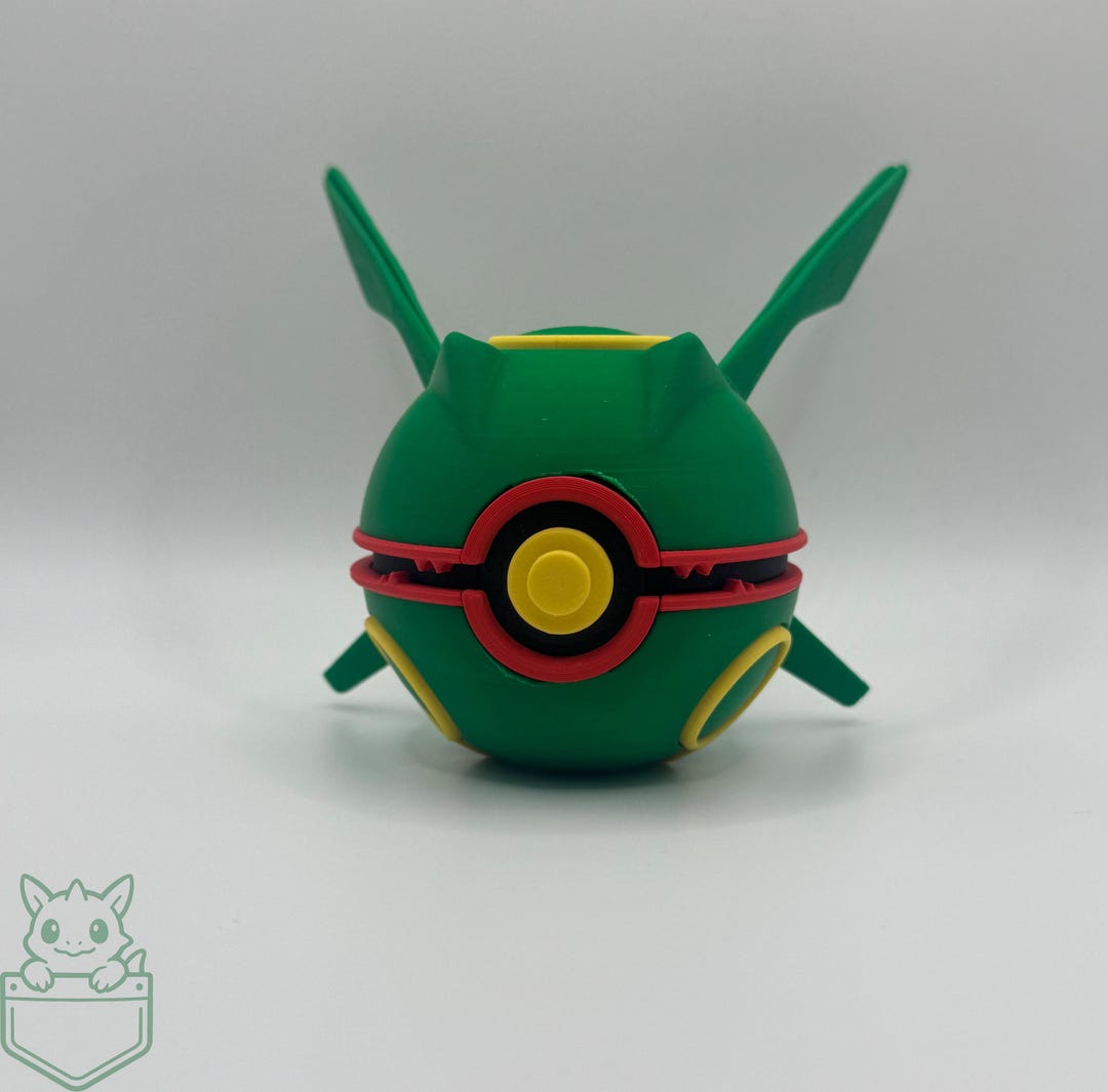 Rayquaza Ball | 3D Printed Display Pokemon Pokeballs From N3D - Etsy