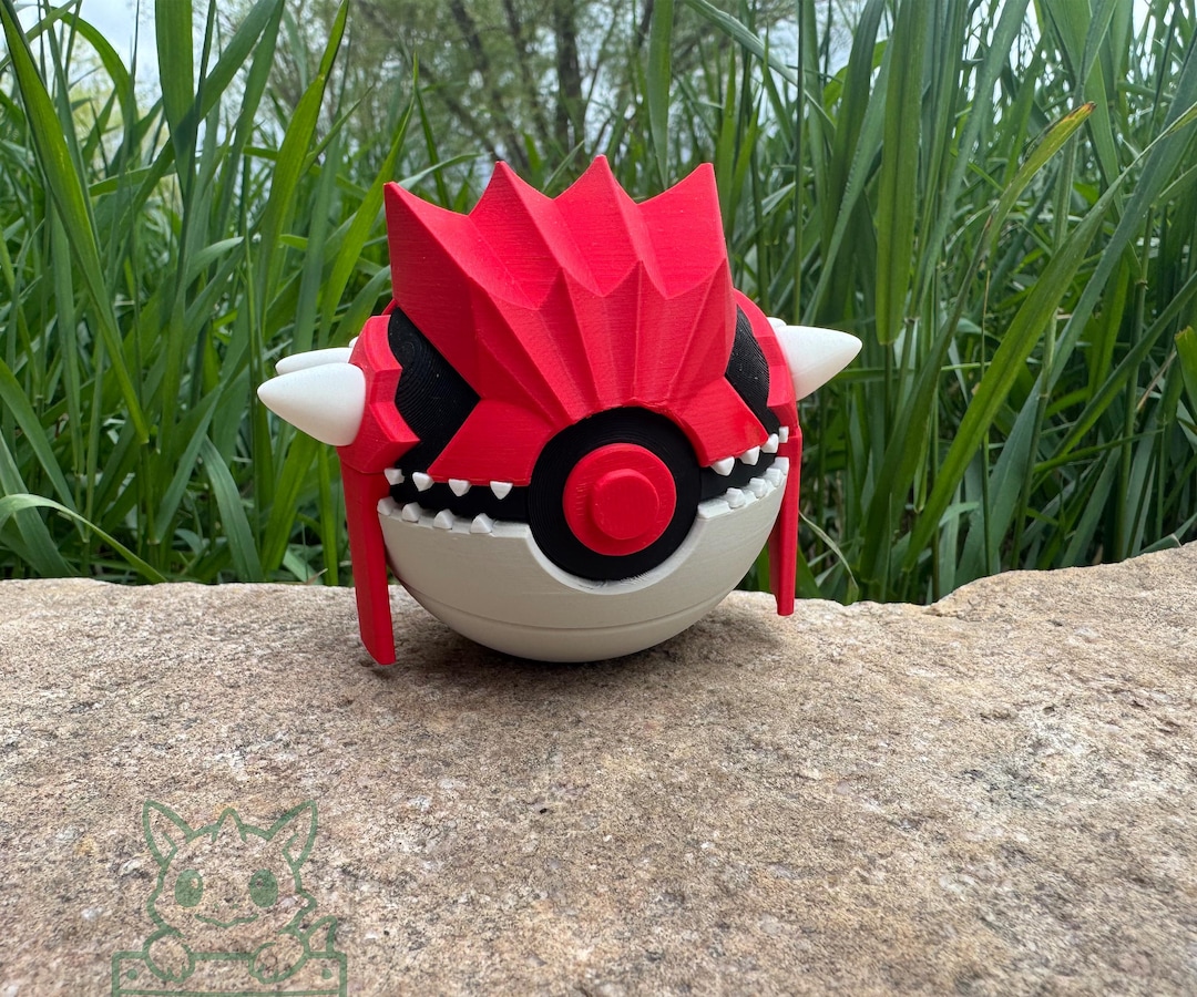 3D Printed Groudon Pokéball – Legendary Pokémon Display Prop for ...