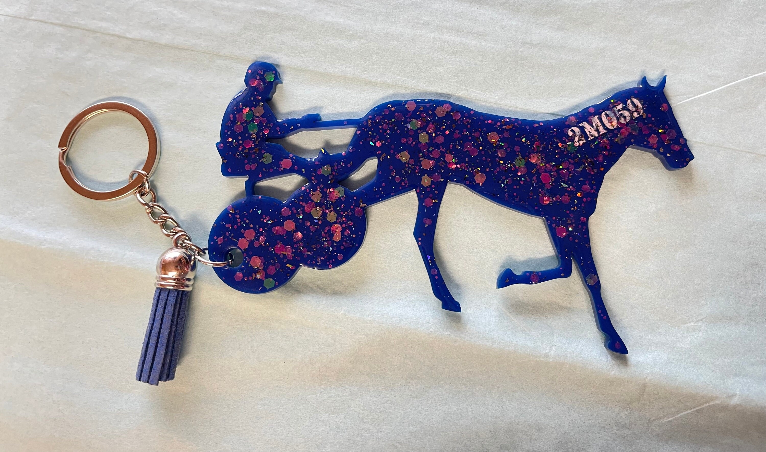 Standardbred Horse. Harness Horse. Custom Keychain. Purse Accessory ...