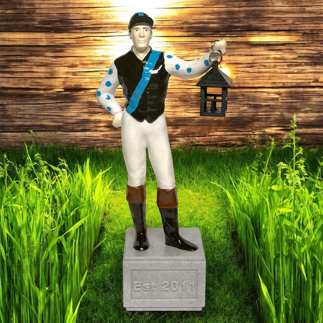 Lawn Jockey - Jockey Statue - Equestrian Home Decor - 8 Inch/13 Inch - Etsy