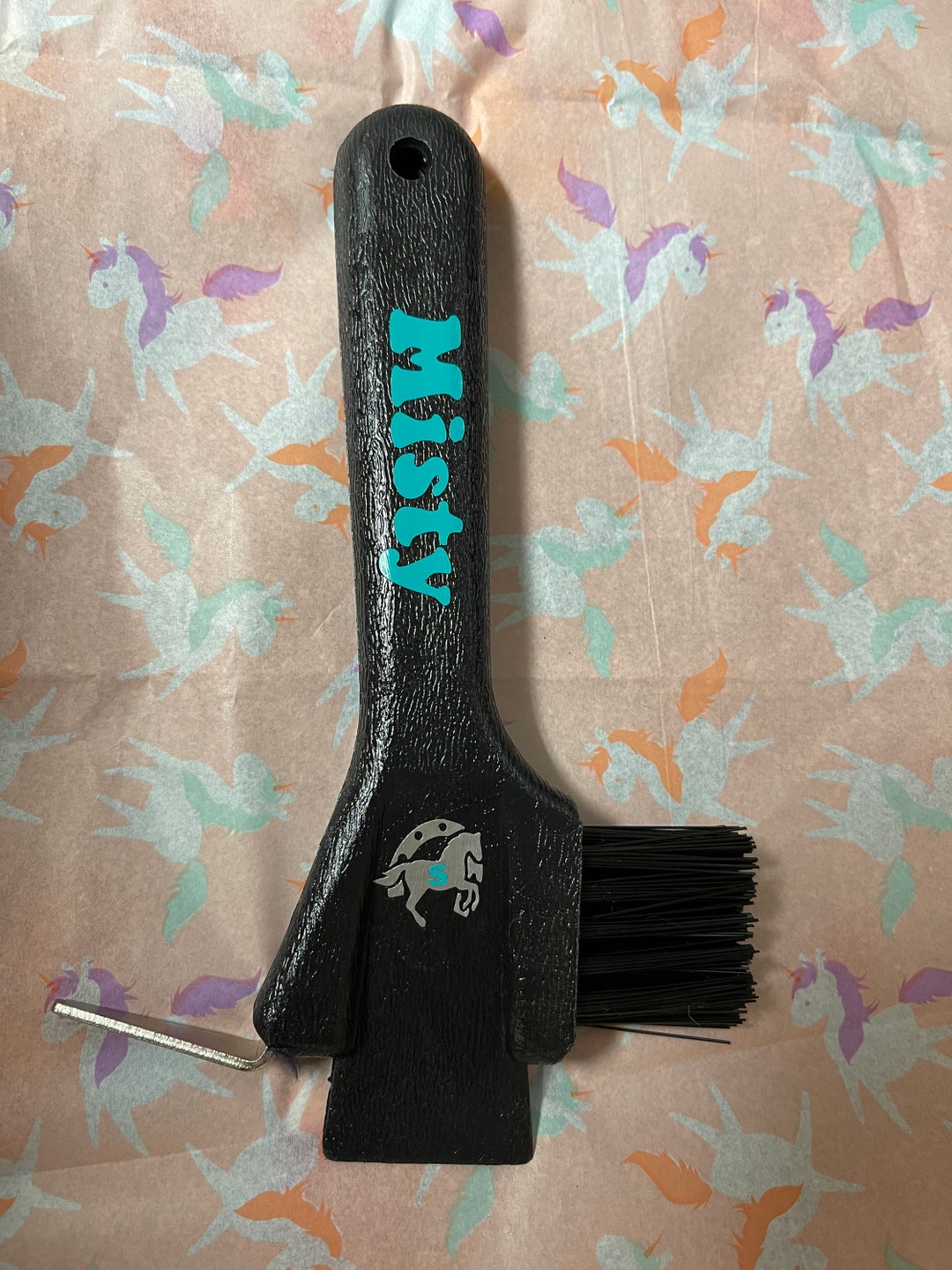 Personalized Horse Hoof Pick With Brush. Horse Gift. - Etsy