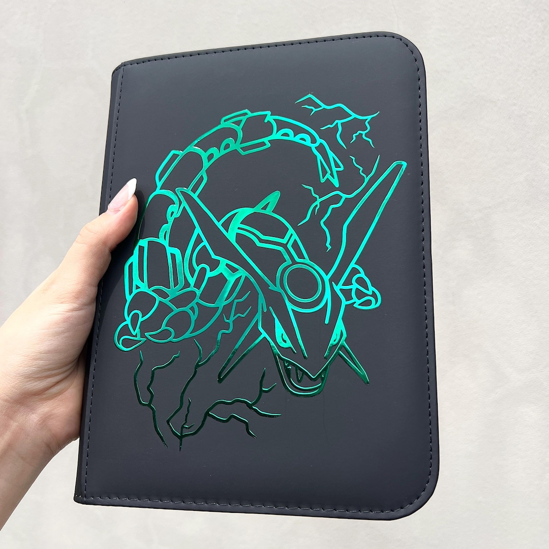 Pokemon Binder 4 / 9 Pockets | Rayquaza Pokemon Theme, Ringless Design ...