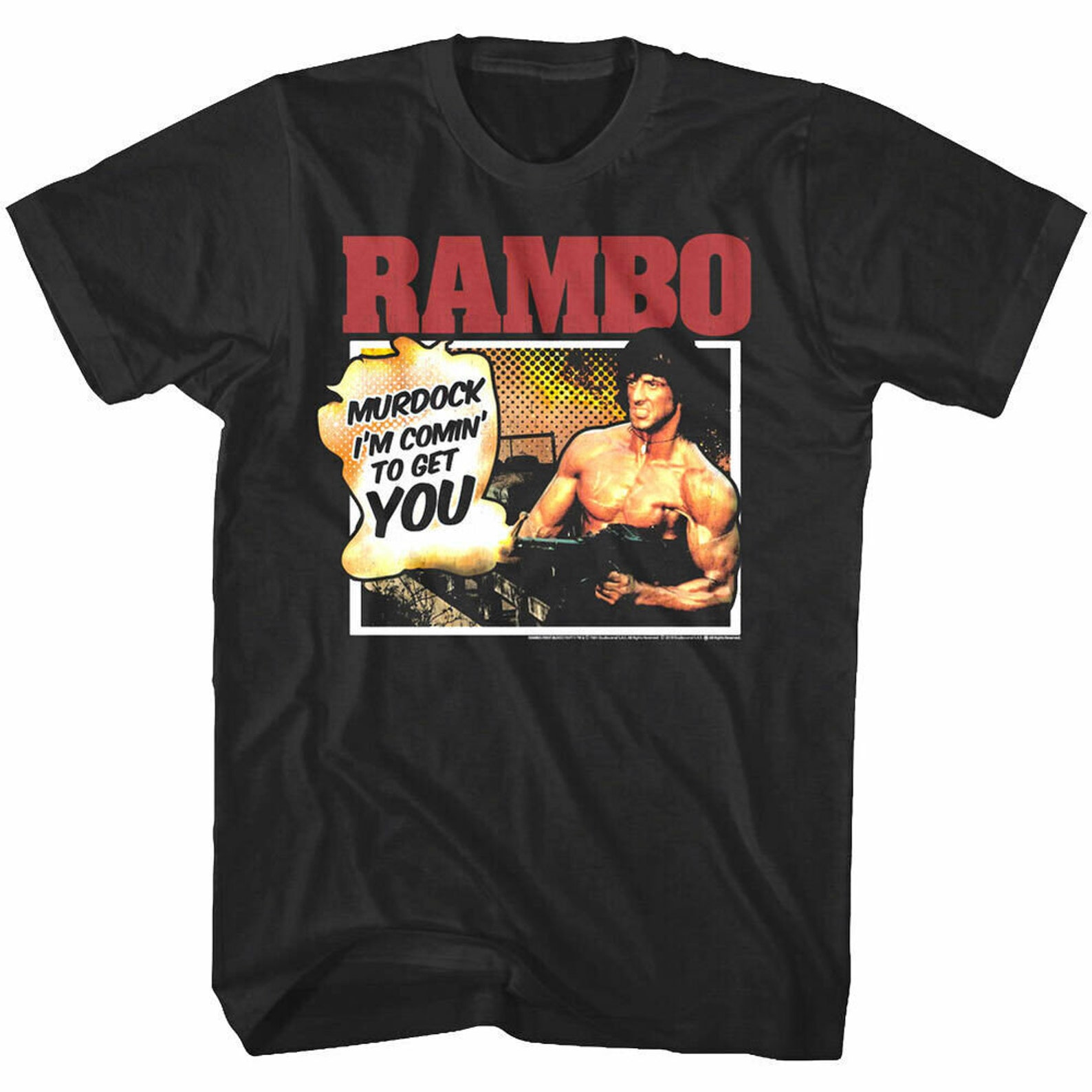 Rambo Comic Cartoon Classic T-Shirt Murdock I m Coming To Get | Etsy