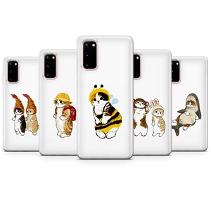 Cute Cat Phone Case, Japanese Cat Phone Cover for Samsung S21, A50, A51 ...