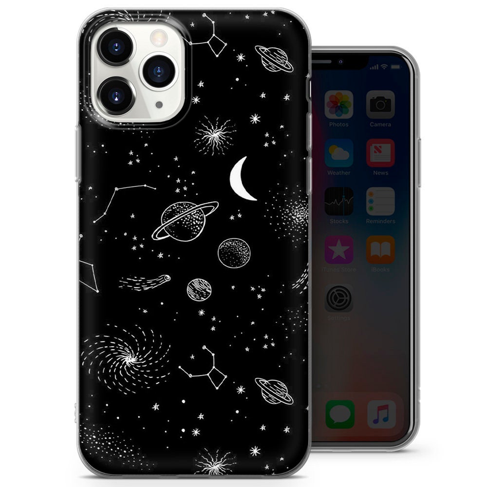 Space Theme Phone Case, Star Gazing Cover for iPhone 14 Pro, 13, 12, 11 ...