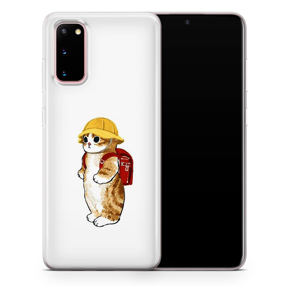 Cute Cat Phone Case, Japanese Cat Phone Cover for Samsung S21, A50, A51 ...