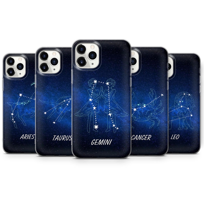 Zodiac Sign Phone Case, Astrology Phone Cover for iPhone 14 Pro, 13, 12 ...