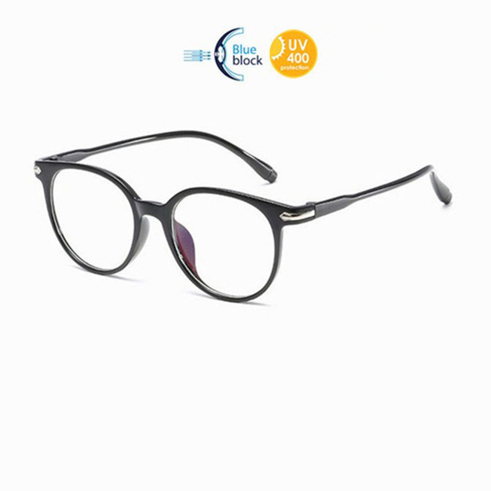 Blue Light Block UV400 Handmade Computer Glasses Round - Etsy