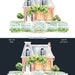 Summer Cottage Clipart Watercolor, Farmhouse Buildings Cottage, Print ...