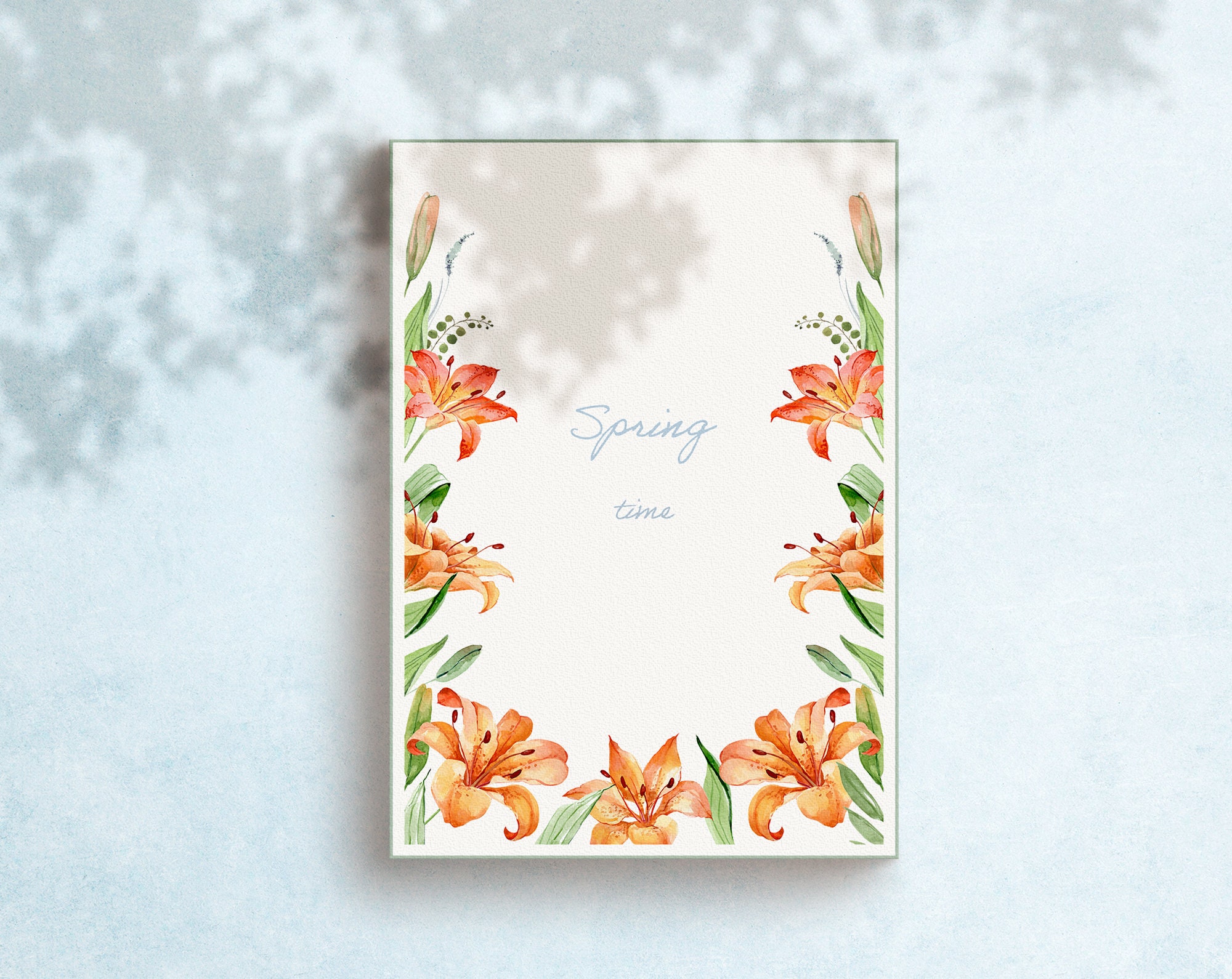 Watercolor Lilies Arrangement Png Clipart, Floral Digital Frames ...