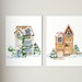 Watercolor Winter Cottage Clipart. Christmas Png Designs, Christmas ...