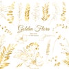 White and Gold Floral Clipart Set White Gold Flowers PNG Gold Floral ...