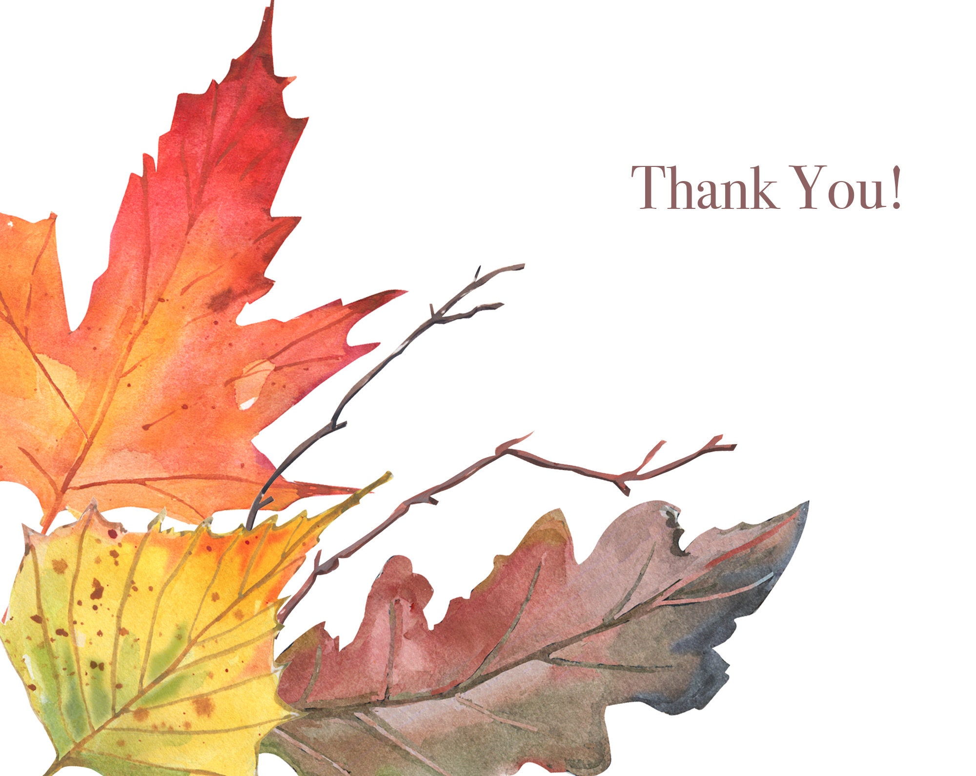 Watercolor Fall Leaves Clipart. Fall Clip Art. Autumn - Etsy