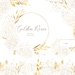 Golden Flowers Clipart, Gold Glitter Botanical Clipart, Printable ...