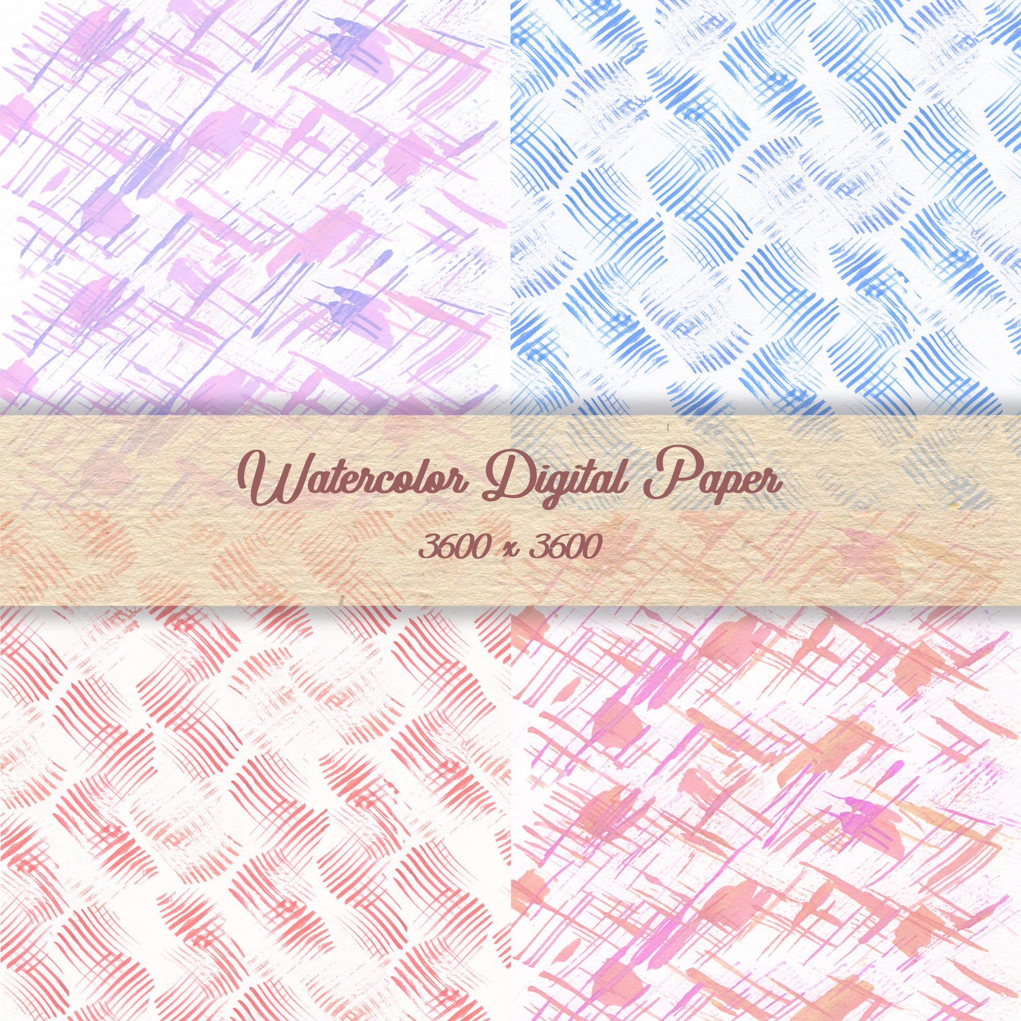 Watercolor Digital Paper. Abstract Printable Paper Pack. - Etsy