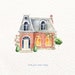 Watercolor Cottage Clipart Sweet Home Brick House Drawing - Etsy