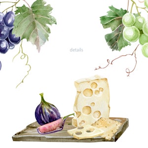 Watercolor Wine Clipart. Bottle and Glass With Wine. Pink, Purple and ...