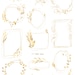 Gold Foil Floral Frames Clipart, Gold Botanical Clipart PNG, Botanical ...
