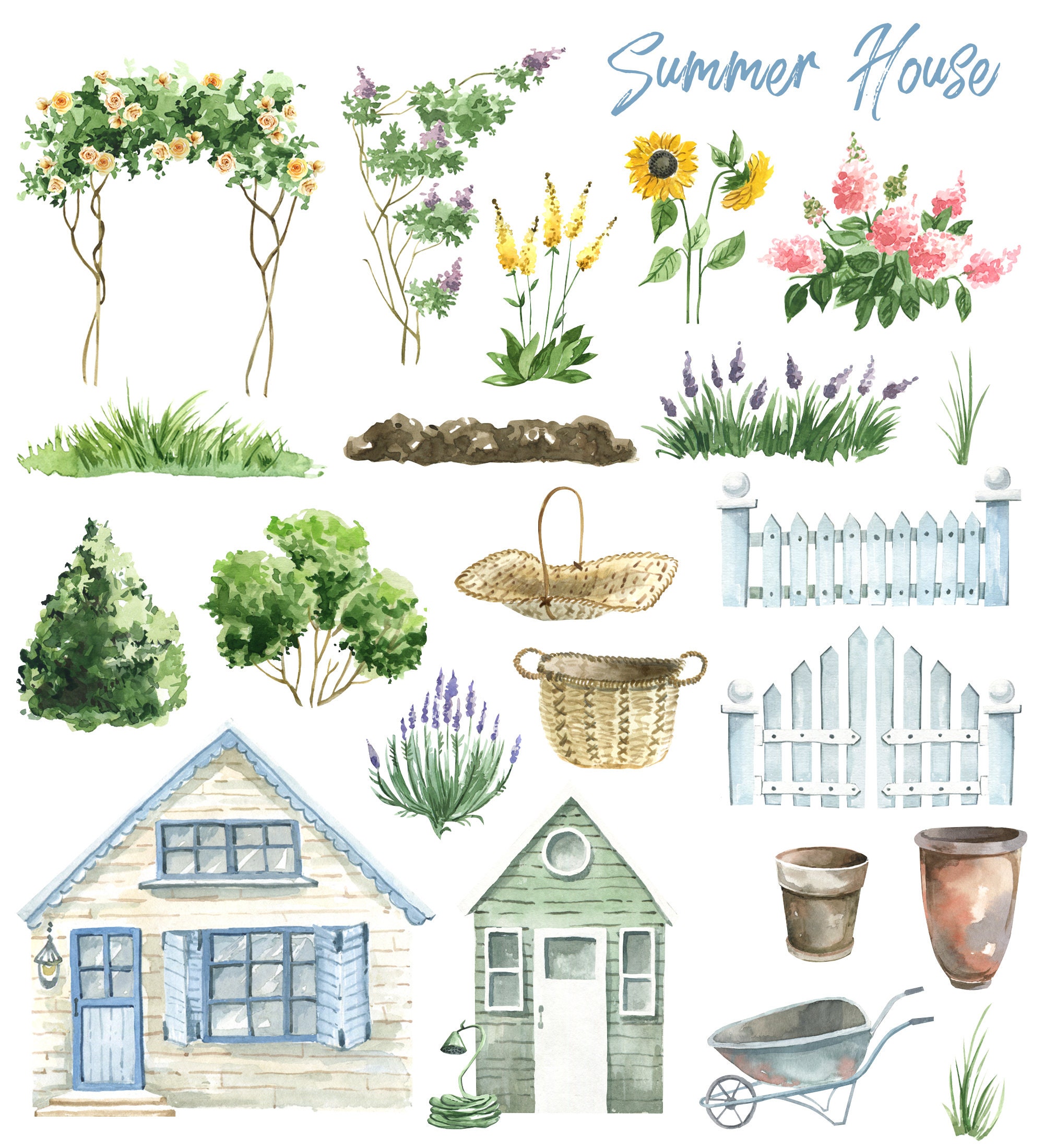 House Garden Clipart