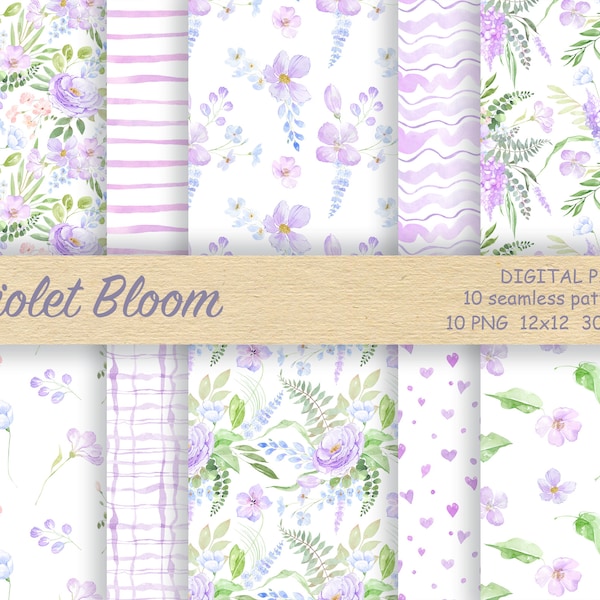 Purple Paper Flowers - Etsy