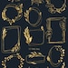 Gold Foil Floral Frames Clipart, Gold Botanical Clipart PNG, Botanical ...
