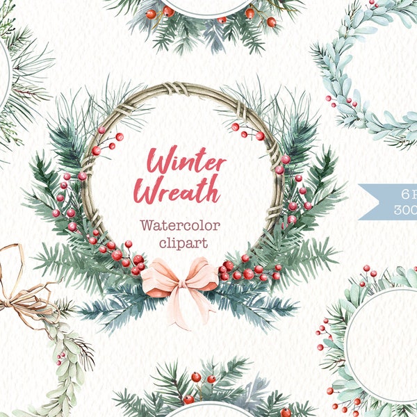 Christmas Clipart Wreath - Etsy