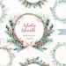 Christmas Wreath Clipart. Watercolor Winter Wreath. Watercolor Pine ...